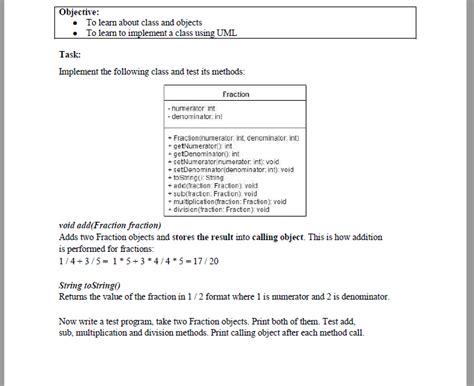 Solved Objective To Learn About Class And Objects • To