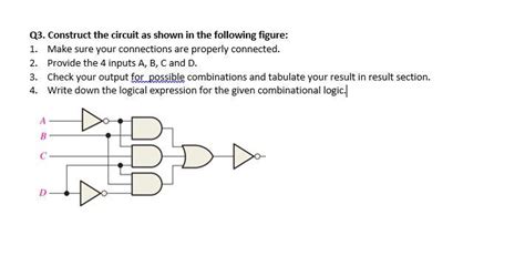 Solved Q3 Construct The Circuit As Shown In The Following Chegg Com