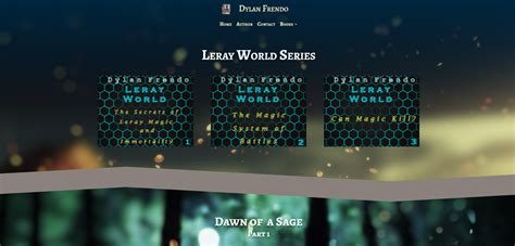 The Newly Released Website For Dylan Frendos Books Is Now Live