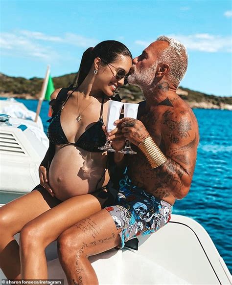 Gianluca Vacchi Cuddles Pregnant Girlfriend On Boat Daily Mail Online