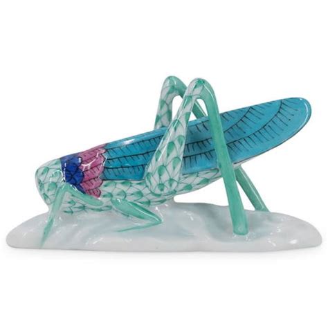 Herend Porcelain Grasshopper Fishnet Figurine 0308 On Dec 27 2022