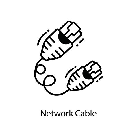 Network Cable Doodle Icon Design Illustration Networking Symbol On White Background Eps 10 File