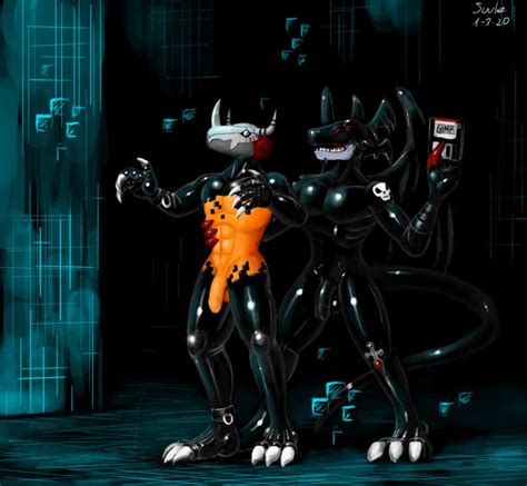 Rule 34 Anthro Bat Wings Bone Claws Corruption Cyberspace Devidramon