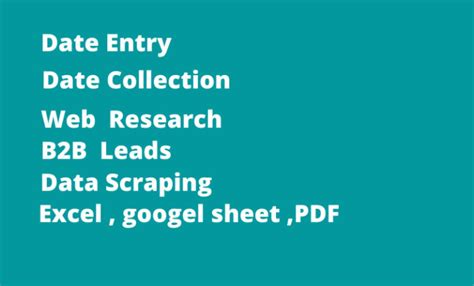 do data entry email collection web scraping data collection by