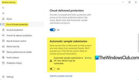 Stop Automatic Sample Submission By Windows Defender
