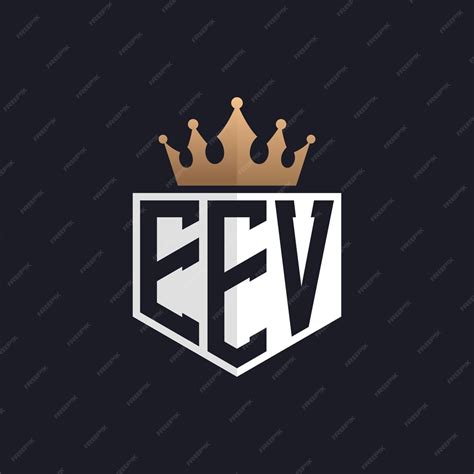 Premium Vector Luxury Eev Logo With Crown Elegant Initials Eev Letter