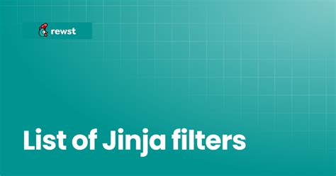Jinja Filters Rewst Documentation