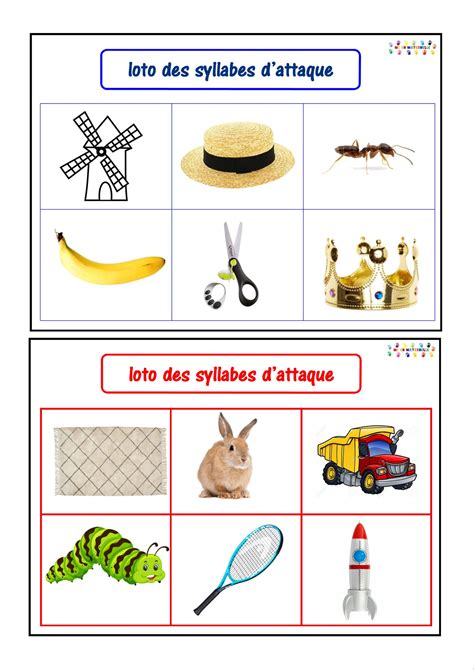 Loto Des Syllabes Dattaque En Syllabes Loto Maternelle Syllabes Hot Sex Picture