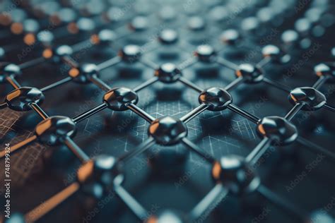 Hexagonal Grid Pattern Of Molecular Structure Of Graphene Neural Network Generated Image Not