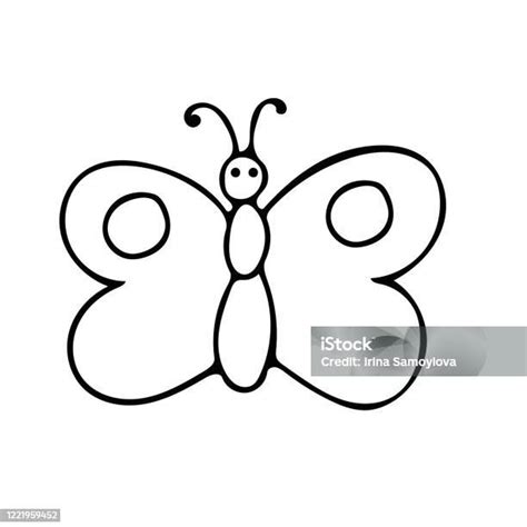 낙서 스타일로 그려진 나비 손 요소 스칸디나비아 흑백 미니멀리즘 간단한 벡터 요소 곤충 여름 디자인 카드 스티커 포스터 아이콘 곤충에 대한 스톡 벡터 아트 및 기타 이미지