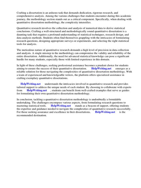 Quantitative Dissertation Methodology Example Pdf Methodology