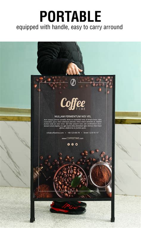 A Board Black Color Poster Stand Udo Basic Applied