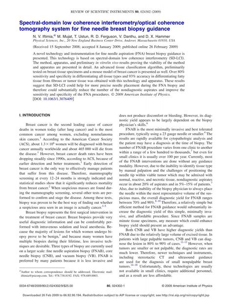 Spectral Domain Low Coherence Interferometryoptical Coherence