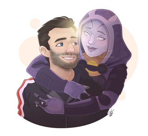 MShep And Tali Commission Art By Me R Masseffect