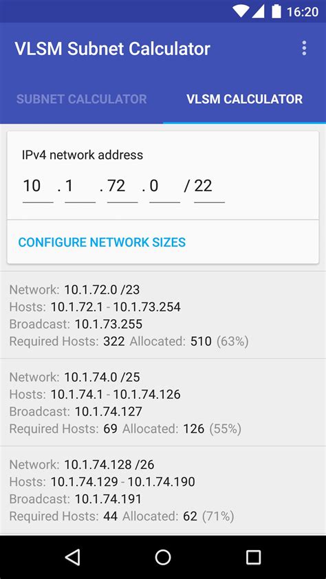 Vlsm Cidr Subnet Calculator For Android Apk Download
