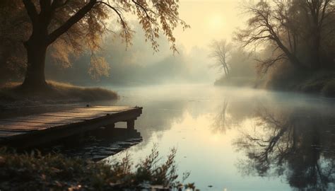 Free Misty River Dawn Image River Dawn Mist Download At Stockcake