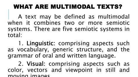 Multimodal Texts Pptx