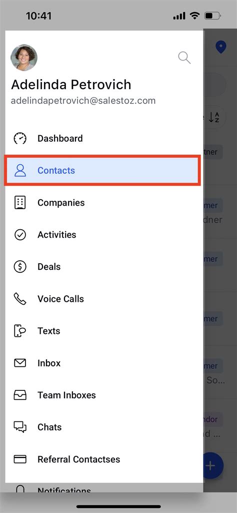 Contact Management In Mobile App Salesmate