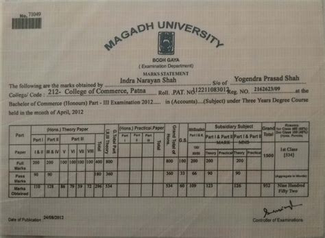 Magadh University — Online Request For Migration Certificate
