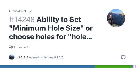 Ability To Set Minimum Hole Size Or Choose Holes For Hole Horizontal
