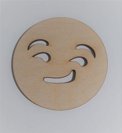 Imogie Smiley Unfinished Wood Shape Cut Out I11902 Etsy