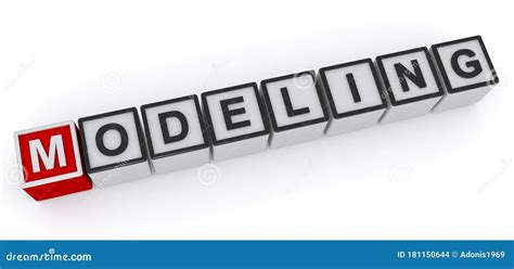 Modeling Word Block Stock Illustration Illustration Of Flat 181150644