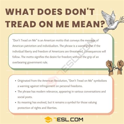 Don T Tread On Me Meaning Origin And Examples ESL