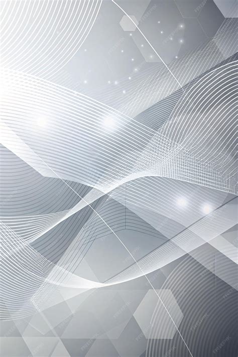 Abstract White And Gray Background Design Line Tech Vector Illustration Premium Ai Generated Image