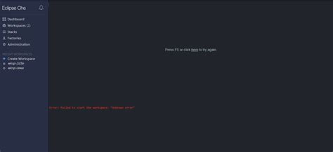 error failed to start the workspace unknown error · issue 13197