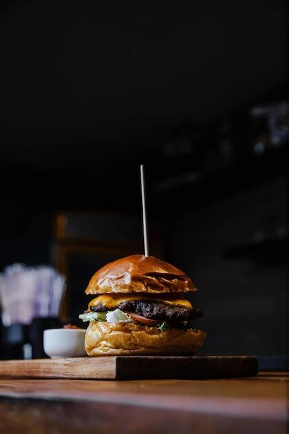 Premium Photo Burger On Table