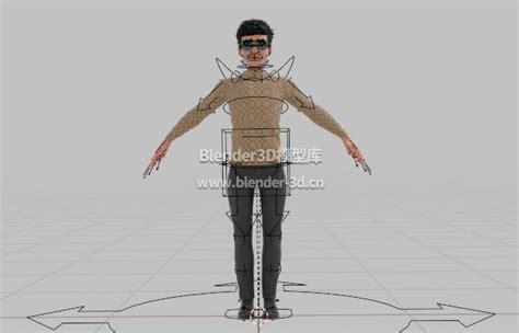 Blender Pbr年轻男性rig3d模型素材资源免费下载 Blender3d模型库