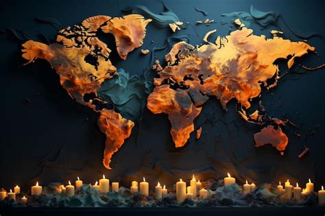 Premium Ai Image Abstract Representation Of World Map