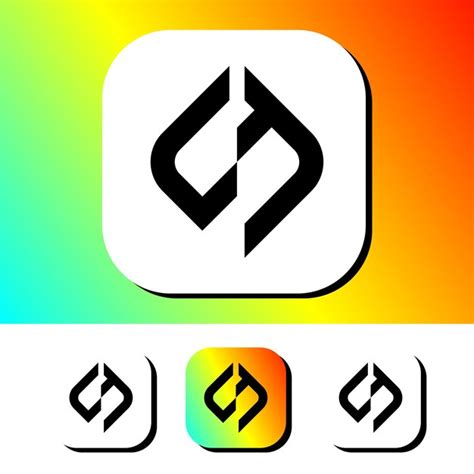 Cf 로고 디자인 프리미엄 벡터