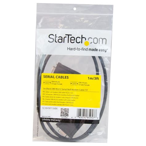 Startech 1m 3 3ft Db9 Rs232 Serial Null Modem Cable F F Scnm9ff1mbk 3 Pack Ebay