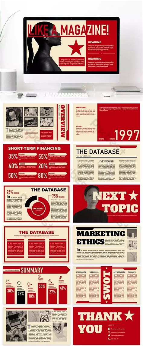 Red Business Plan Powerpoint Template Download Free In 2024