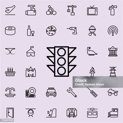 교통 신호등 아이콘입니다 최소한의 라인 아이콘의 자세한 설정 합니다 프리미엄 그래픽 디자인입니다 웹사이트 웹 디자인 모바일 응용 프로그램 모음 아이콘 중 하나 0명에 대한