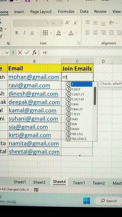 Excel Trick ‼️ Create Email Ids And Send Welcome Email Excel Tutoring 👍 Exceltricks Bytetech