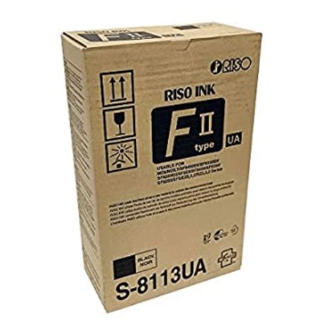 Riso S-8113 Black F II Type Duplicator Ink Box of 2