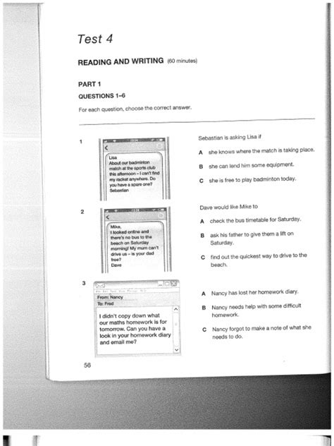 A2 Cambridge Test 4 Complete Pdf
