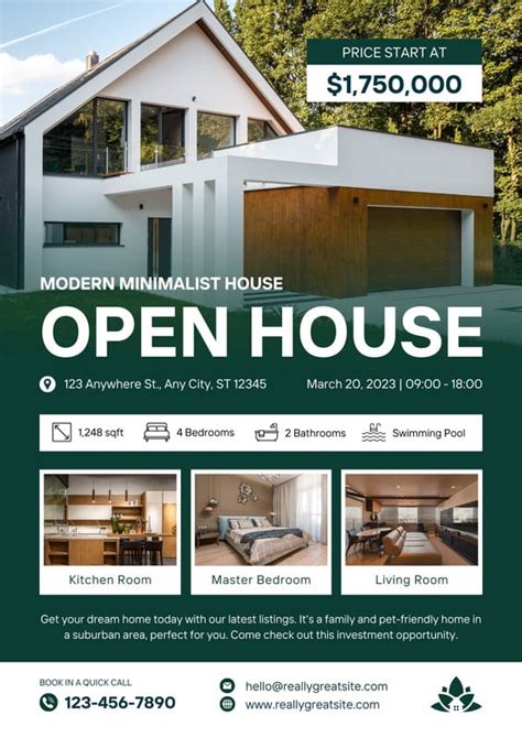 Free Printable Open House Flyer Templates Canva