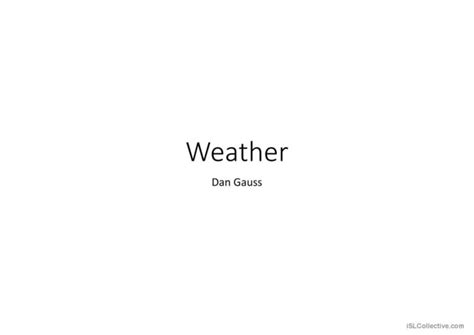 Weather An Introduction General Vo English Esl Powerpoints