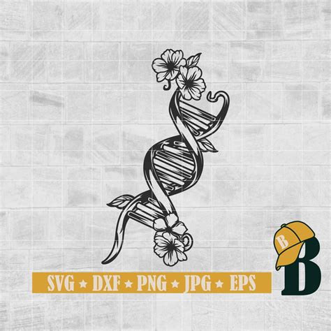 Dna Molecule Svg Png Genetic Dna Svg Flower Dna Svg Double Helix Svg
