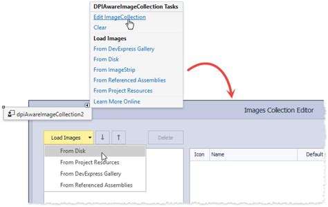 dpiawareimagecollection class winforms controls devexpress documentation