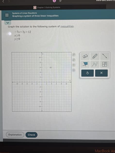 Graph The Solution To The Following System Of Inequalities 7x 3y 1