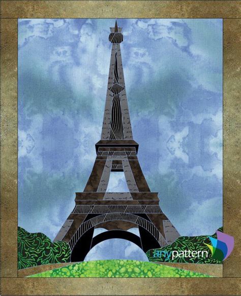Eiffel Tower Applique Quilt Pattern Applique Quilts Applique Quilt Patterns Landscape Quilts
