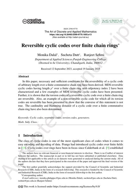 pdf reversible complement cyclic codes over finite chain rings