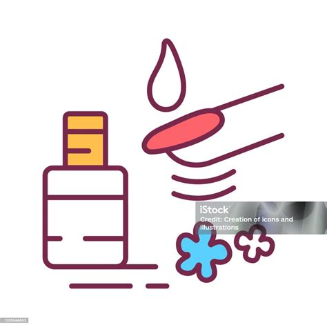 Spa 손톱 색상 선 아이콘 손톱에 대한 화장품 미용 트리트먼트 매니큐어 웹 페이지 모바일 앱 프로모션에 대한 픽토그램 Ui Ux Gui 디자인 요소입니다 편집 가능한