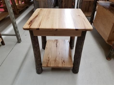 Regular Rustic Hickory End Table Black River Furniture Outlet