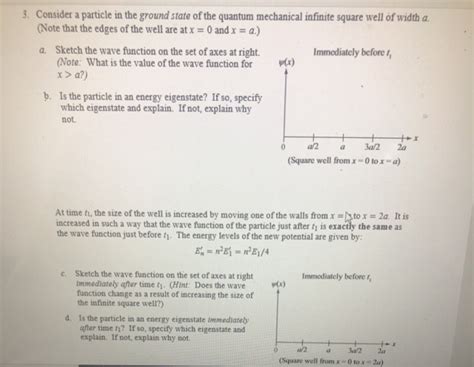 Solved 3 Consider A Particle In The Ground State Of The