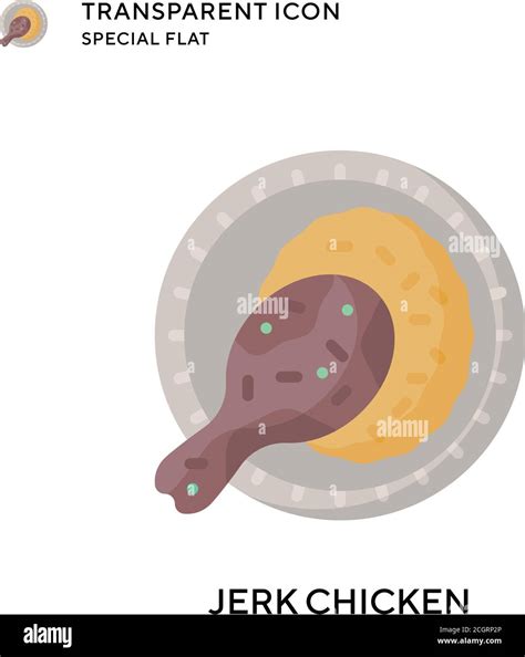 Jerk Chicken Vector Icon Flat Style Illustration Eps 10 Vector Stock Vector Image And Art Alamy